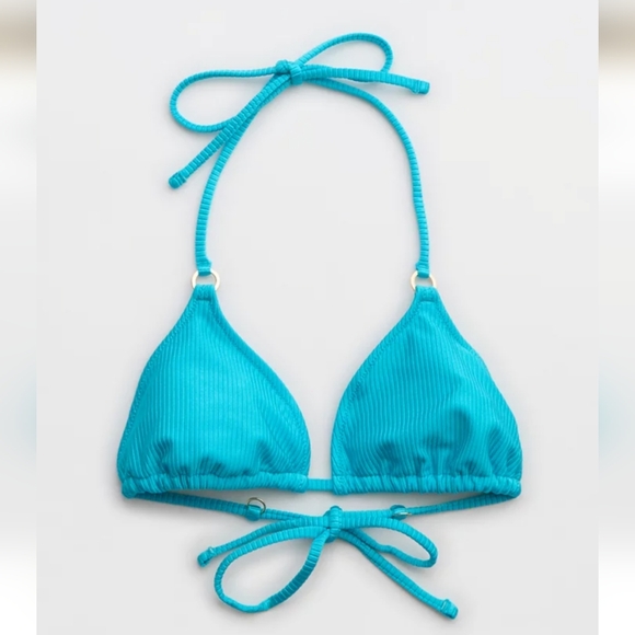aerie | Swim | Nwt Aerie Shine Rib String Triangle Bikini Top | Poshmark